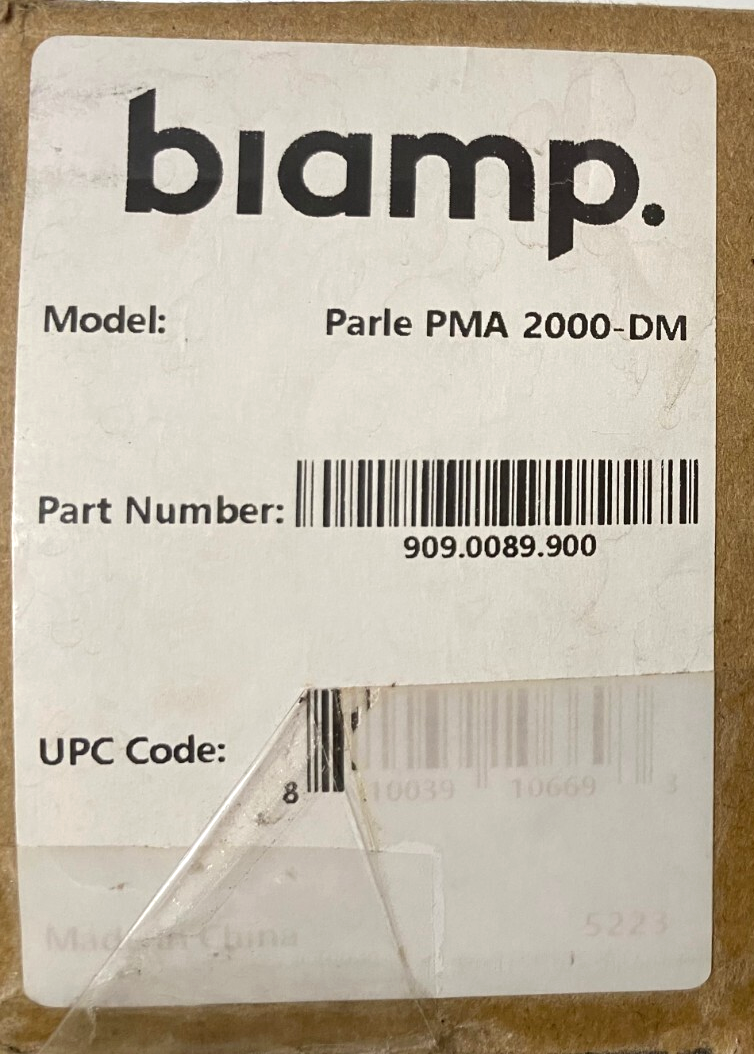 Biamp Parlé PMA 2000-DM Mount for Parlé ABC 2500, VBC 2500 (P/N: 909-0 ...