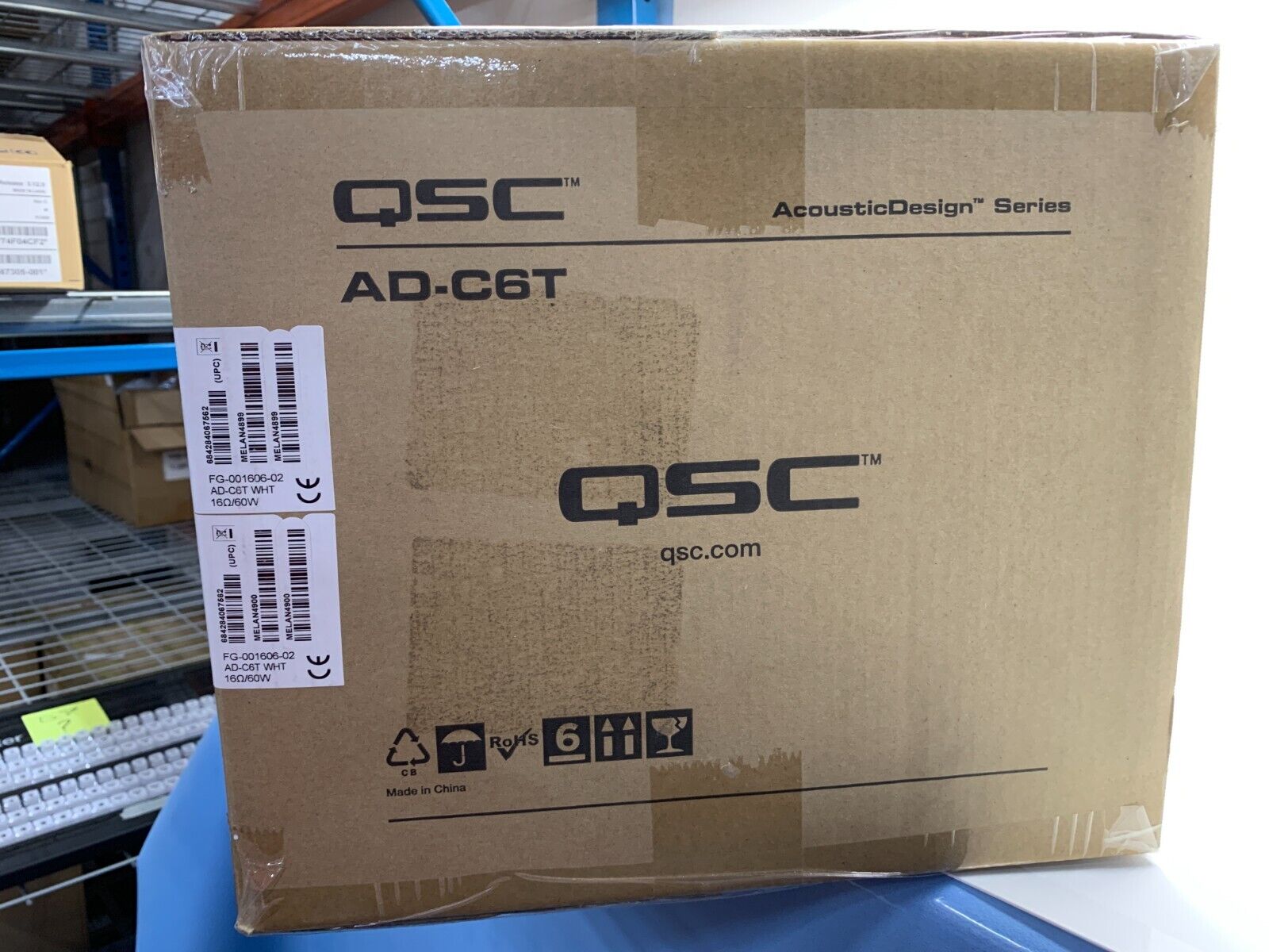 QSC AD-C6T AcousticDesign 6.5" 2-Way Ceiling Loudspeaker (Pair, White ...