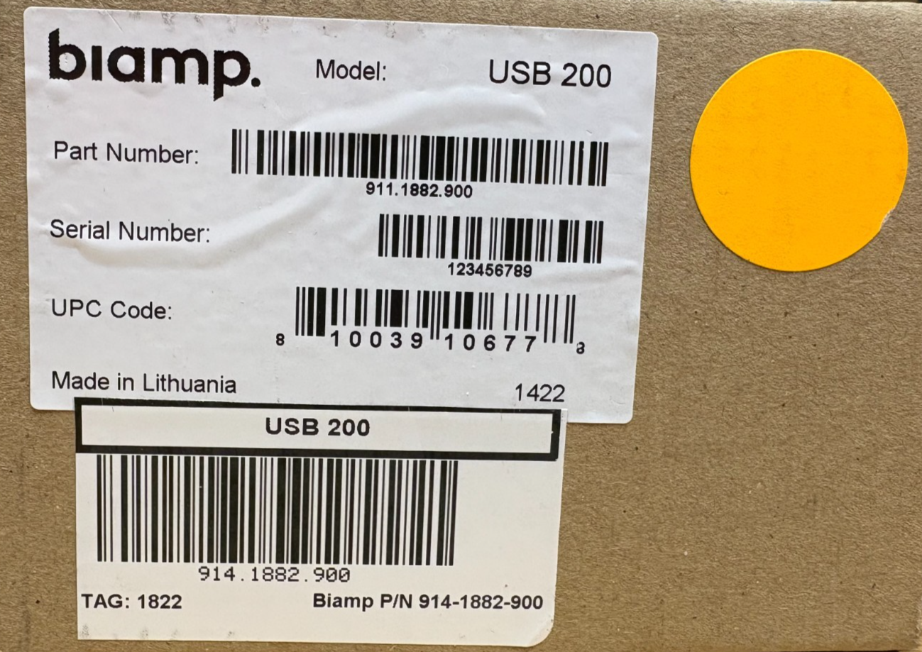 Biamp EasyConnect USB 200 2x1 USB Switch (P/N: 911.1882.900) – LPAV