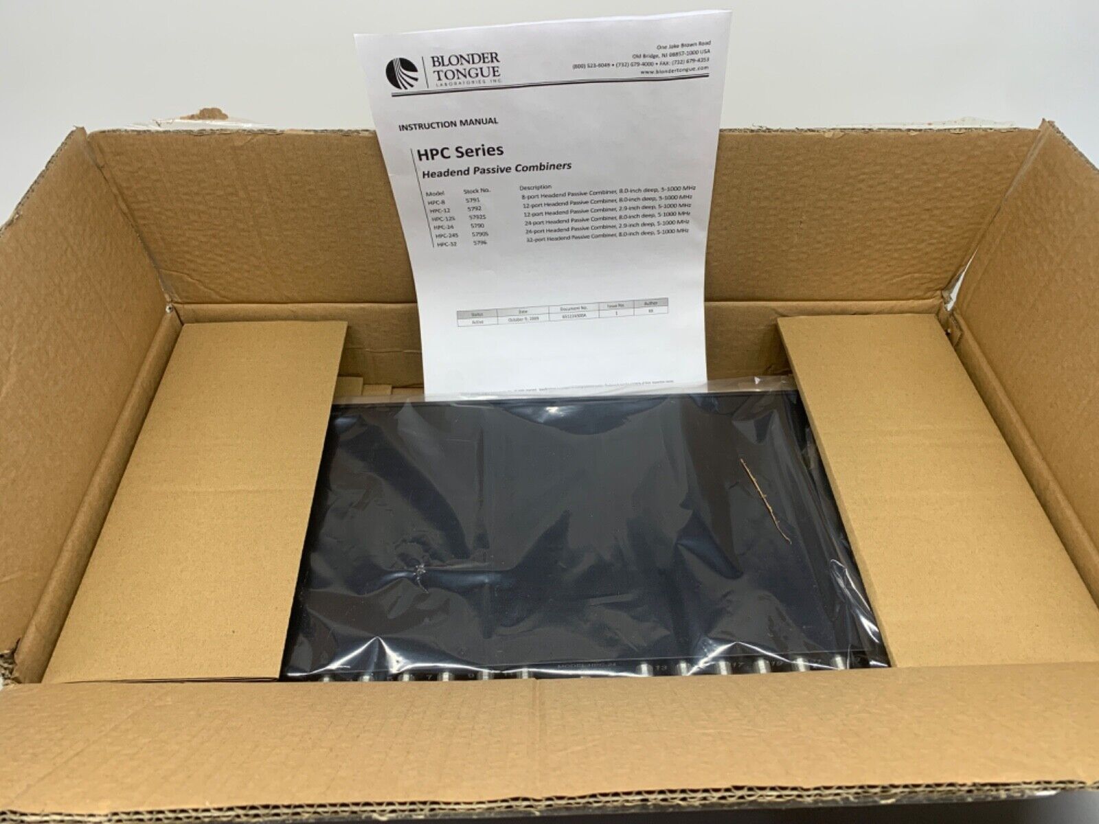 BLONDER TONGUE HPC-24 / HEADEND PASSIVE COMBINER – LPAV