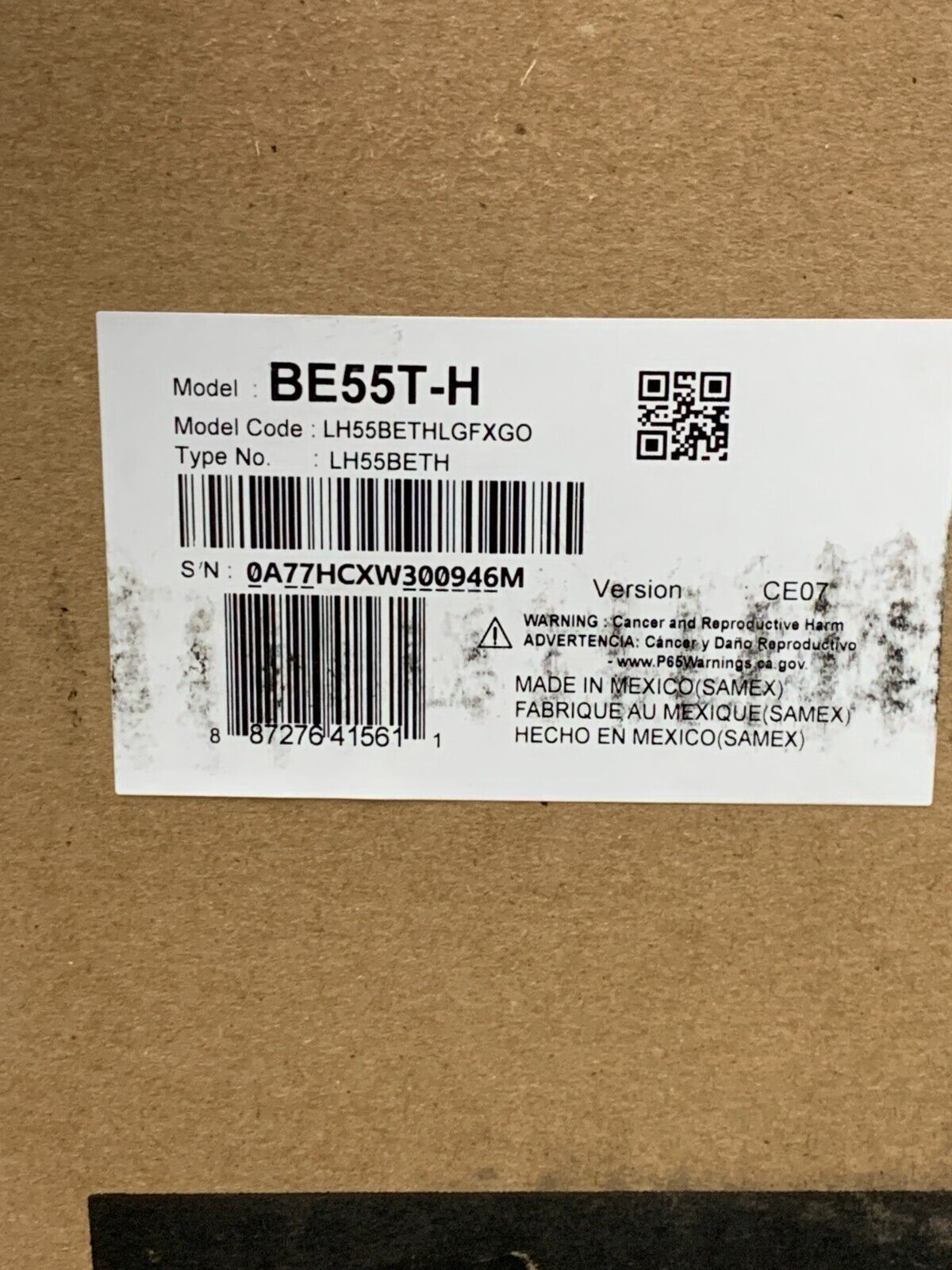 Samsung BE55T-H / 55-inch 4K UHD Commercial Digital Signage Display TV ...