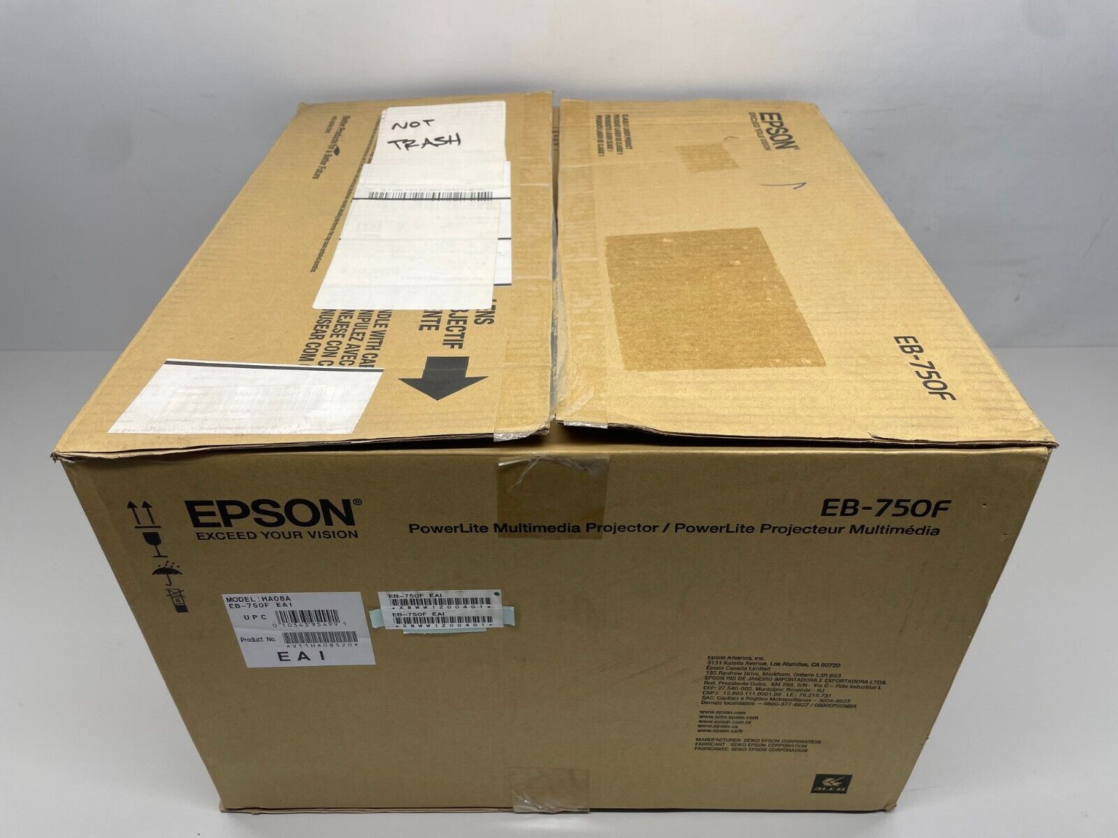 Epson EB-750F PowerLite 750F 1080P Ultra Short Throw Projector 3600 Lu ...