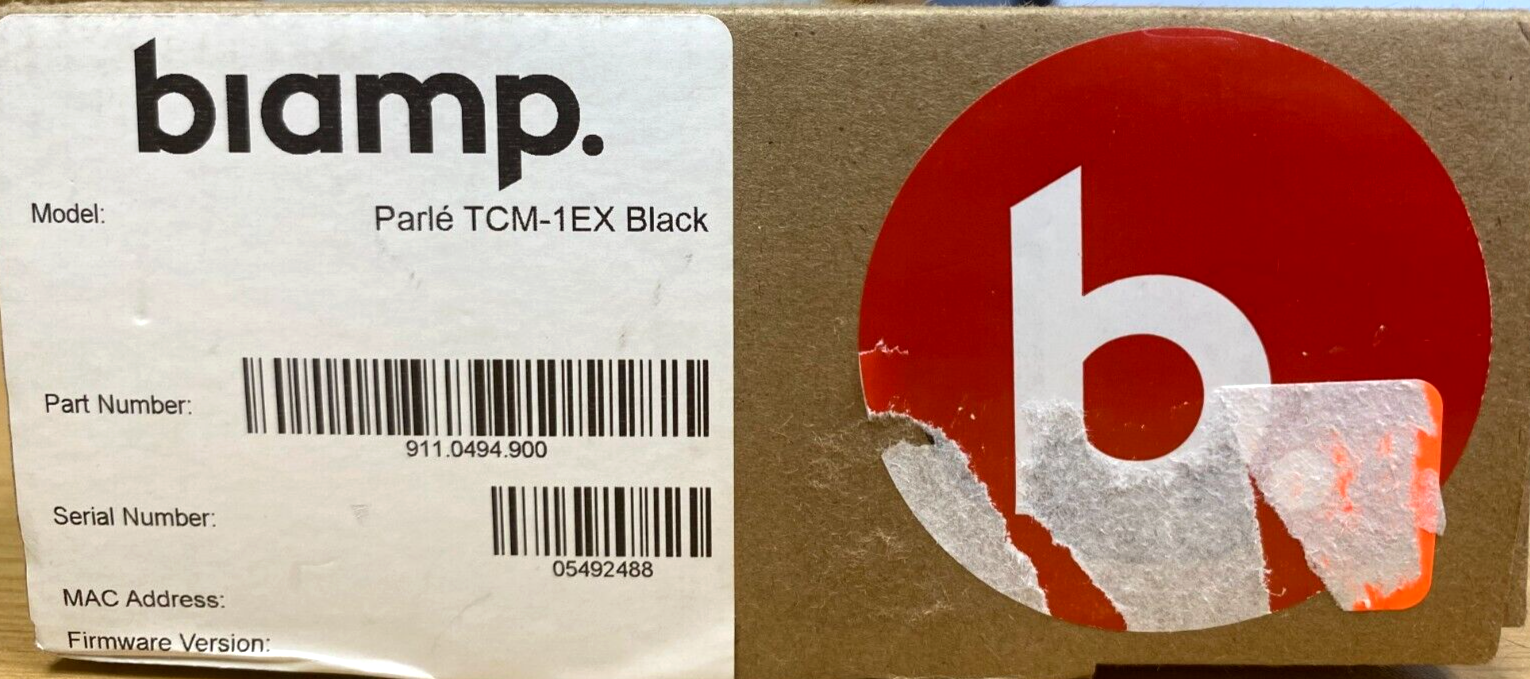 Biamp Tesira TCM-1EX Beamtracking Ceiling Microphone (P/N: 911.0494.90 ...