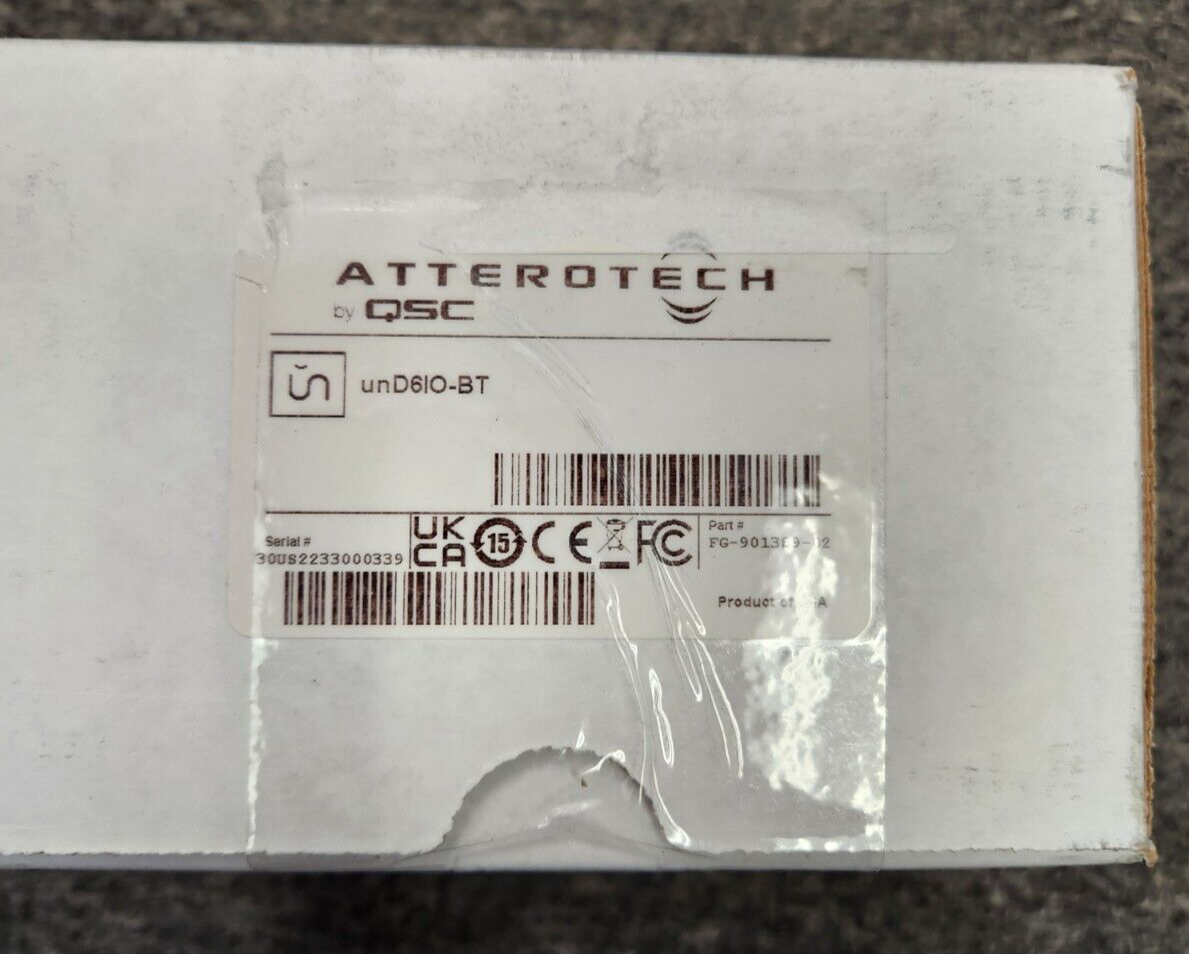Attero Tech QSC unD6IO-BT Dante Networked Audio Wall Plate 4X2 FG-9013 ...