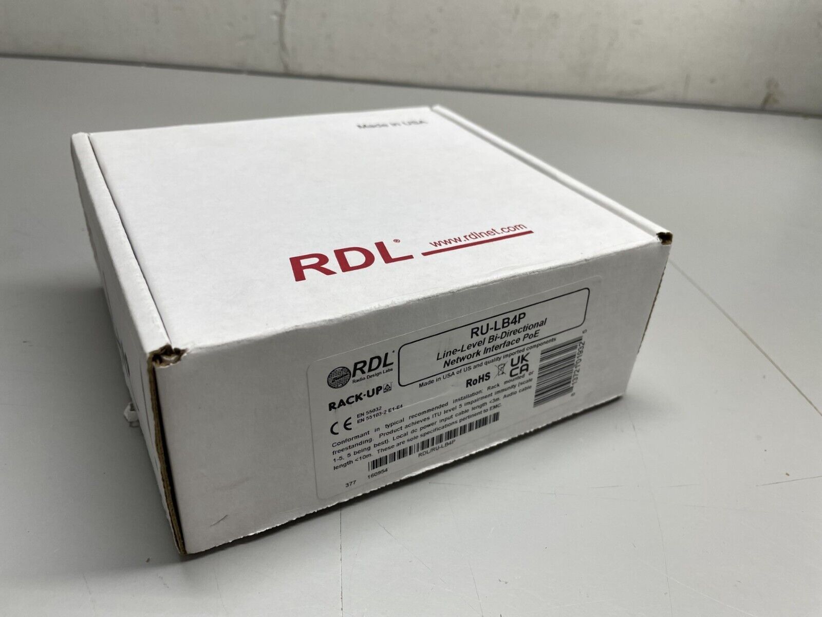 RDL RU-LB4P Line-Level Bi-Directional Dante Audio Network Converter In ...