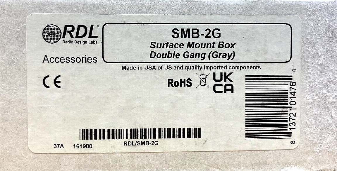 RDL SMB-2G Double Surface Mount Box Double Gang (Gray) – LPAV