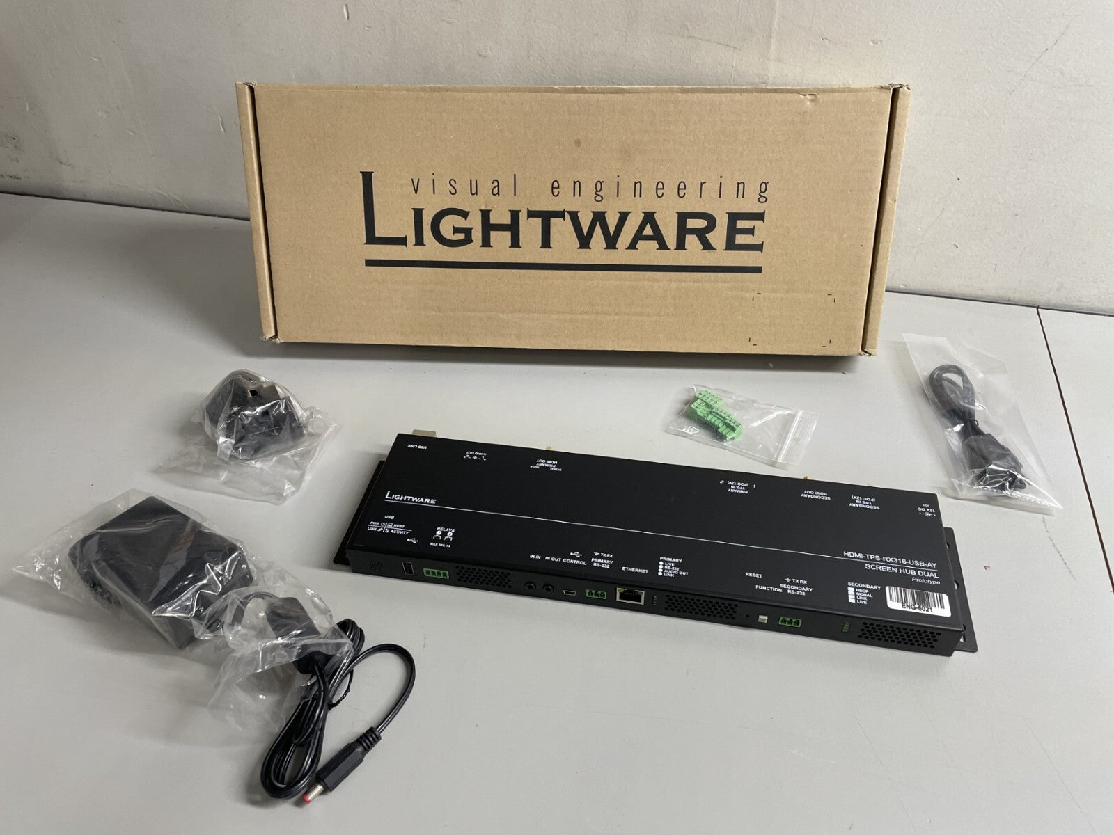 Lightware HDMI-TPS-RX316-USB-AY Screen Hub Dual Prototype Receiver Sys ...