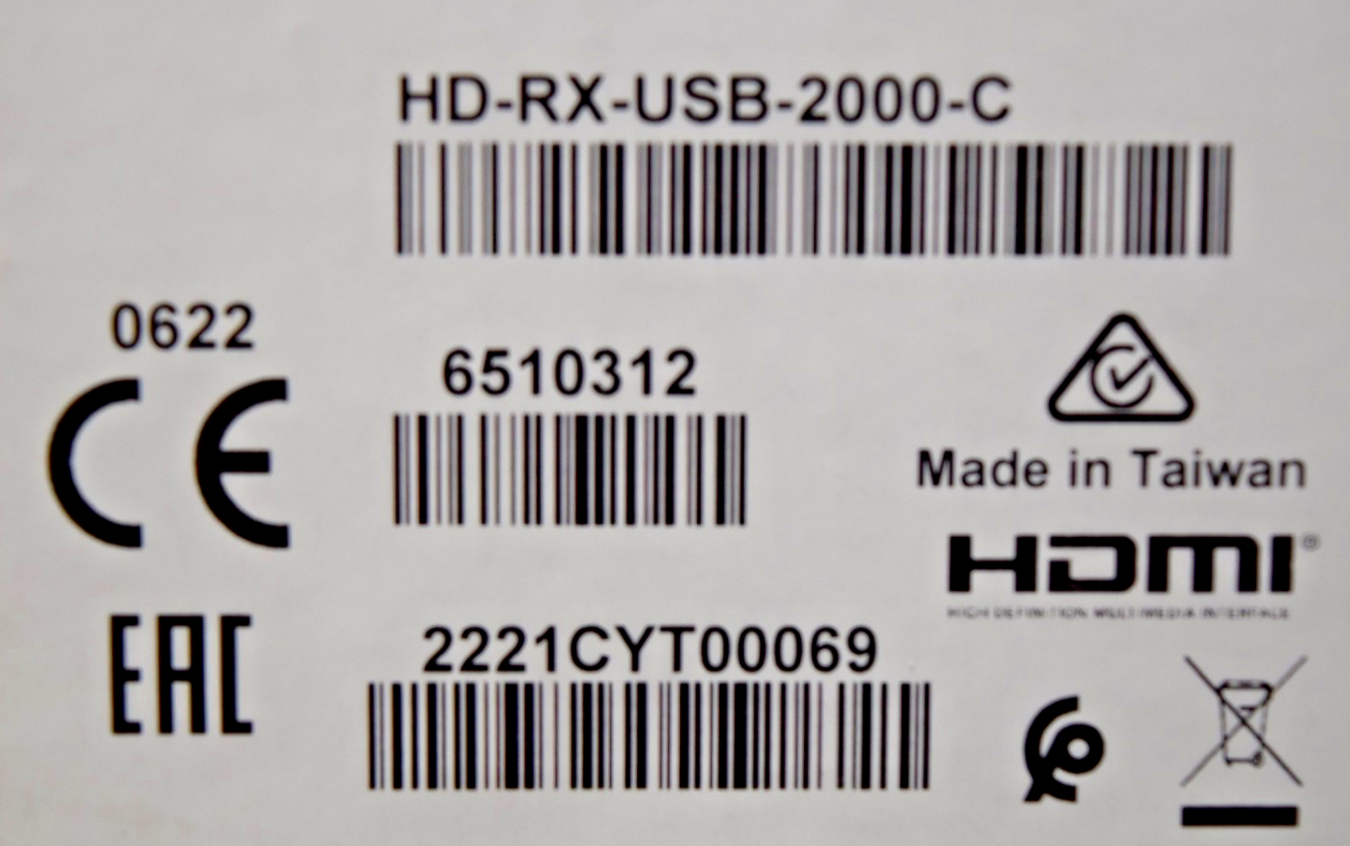 Crestron HD-RX-USB-2000-C HDMI over CATx Receiver 6510312 – LPAV
