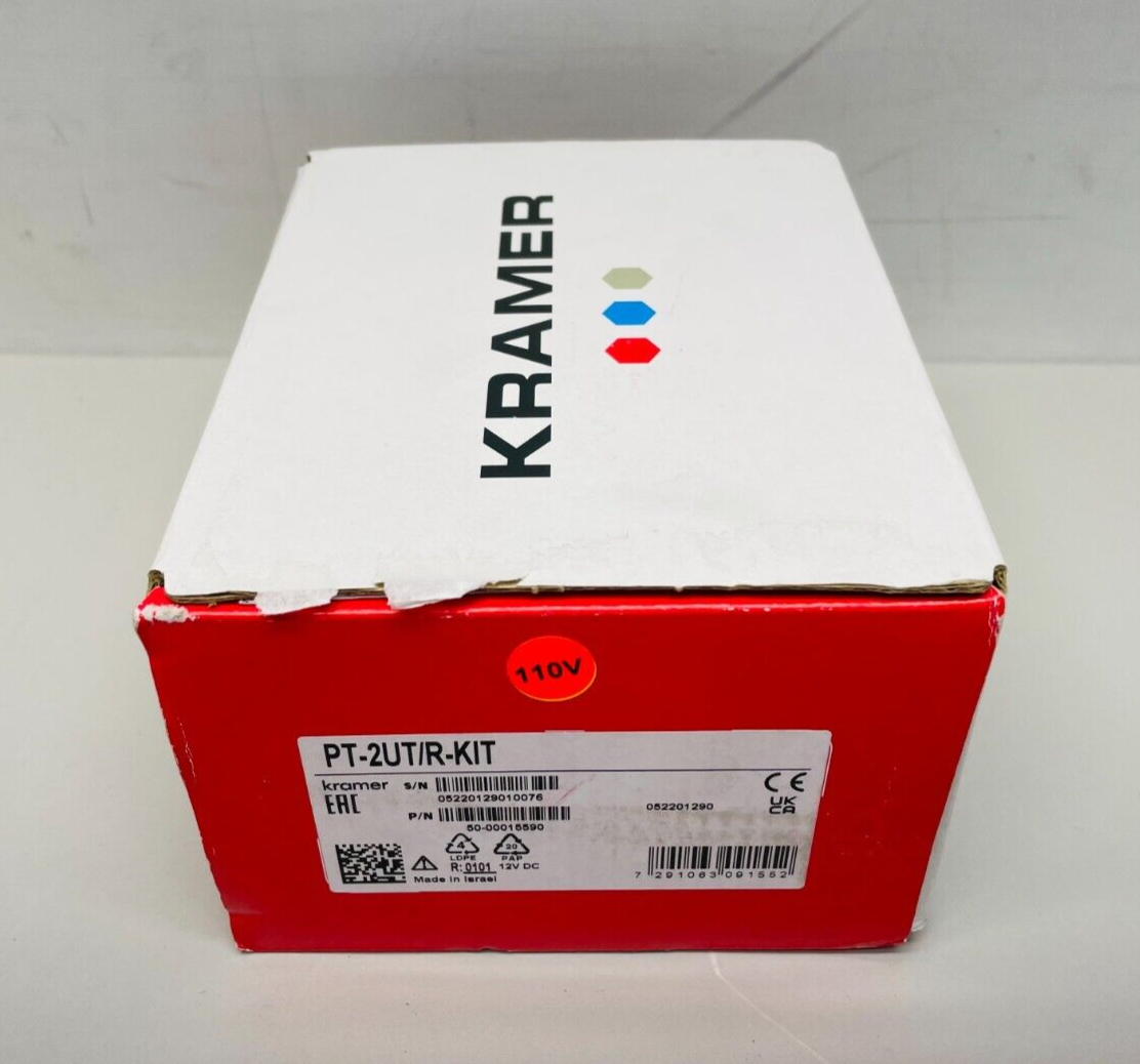 Kramer PT-2UT/R-KIT 4K HDR HDMI Compact PoC Extender over Long-Reach D ...