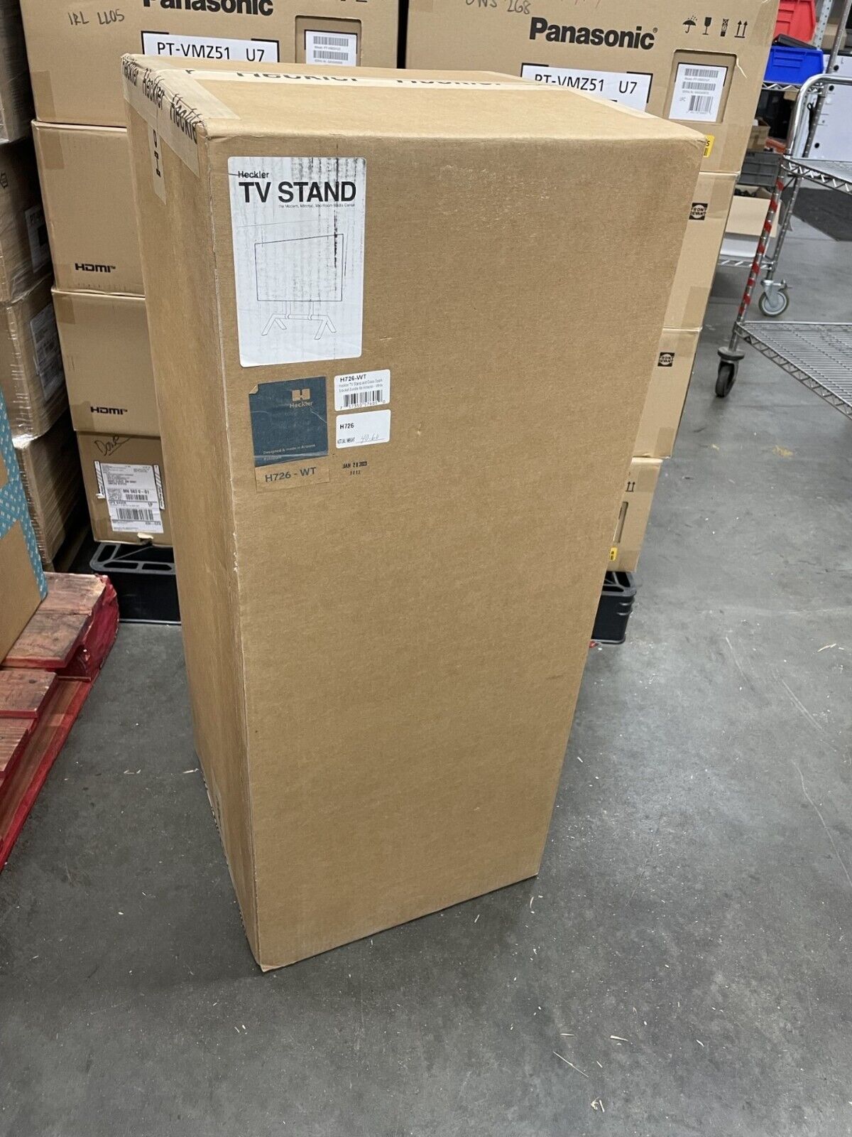 Heckler H726-WT White TV/Television/Display/Monitor Stand w/ Cisco Spa ...