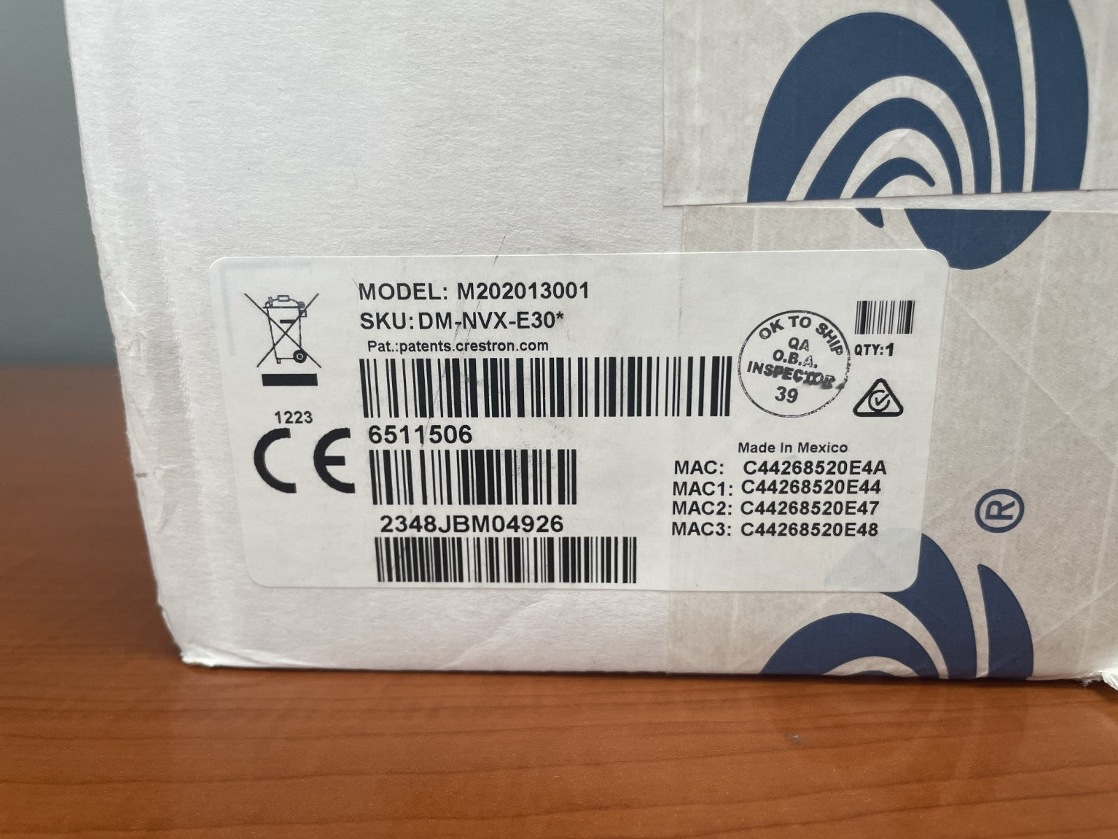 Crestron DM-NVX-E30 DM NVX 4K60 4:4:4 HDR Network AV Encoder 6511506 – LPAV