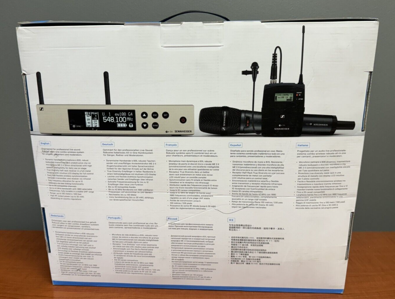 Sennheiser EW 100 G4 ME2/835-S-G Wireless Handheld and Lavalier Mic Sy ...