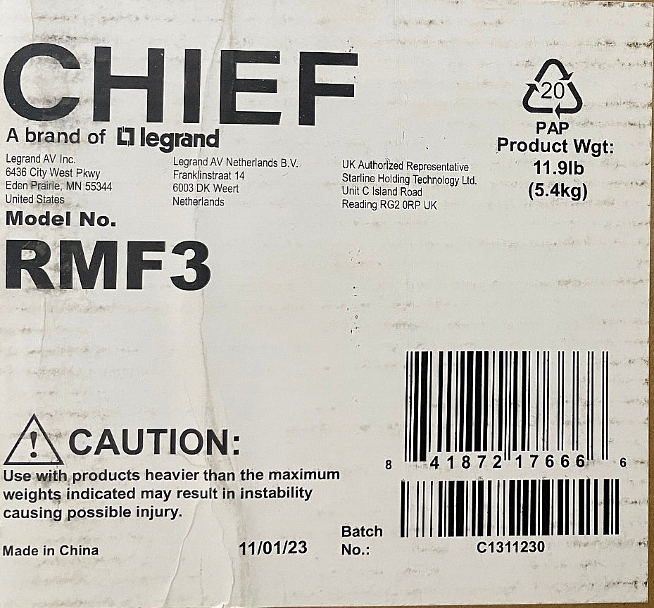 CHIEF RMF3 Medium Fit Fixed Display Wall Mount – LPAV