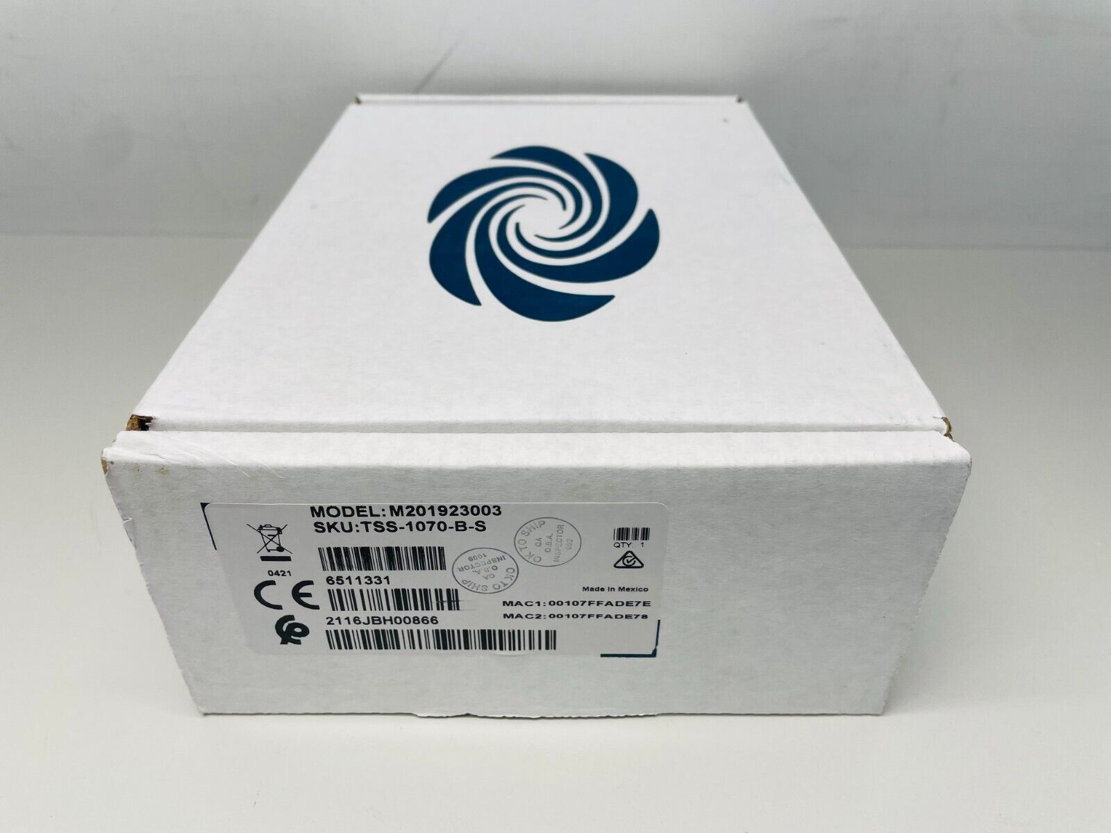 Crestron TSW-1070-B-S 10.1 in. Wall Mount Touch Screen, Black Smooth 6 ...