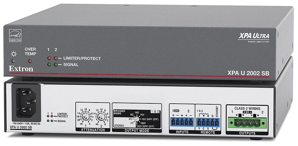Extron XPA U 2002 SB, 2 Ch. Amp / 60-1758-01 Power Amplifier – LPAV