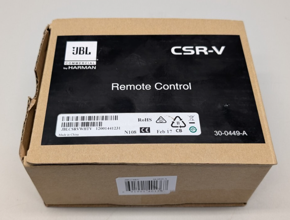 JBL CSR-V Wall Mounted Remote Control for CSM Mixers (White) – LPAV