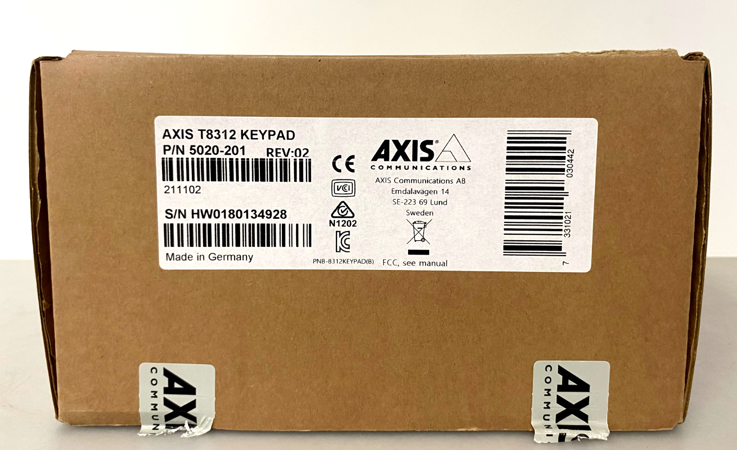 Axis Communications T8312 Surveillance Camera Keypad (P/N: 5020-201) – LPAV