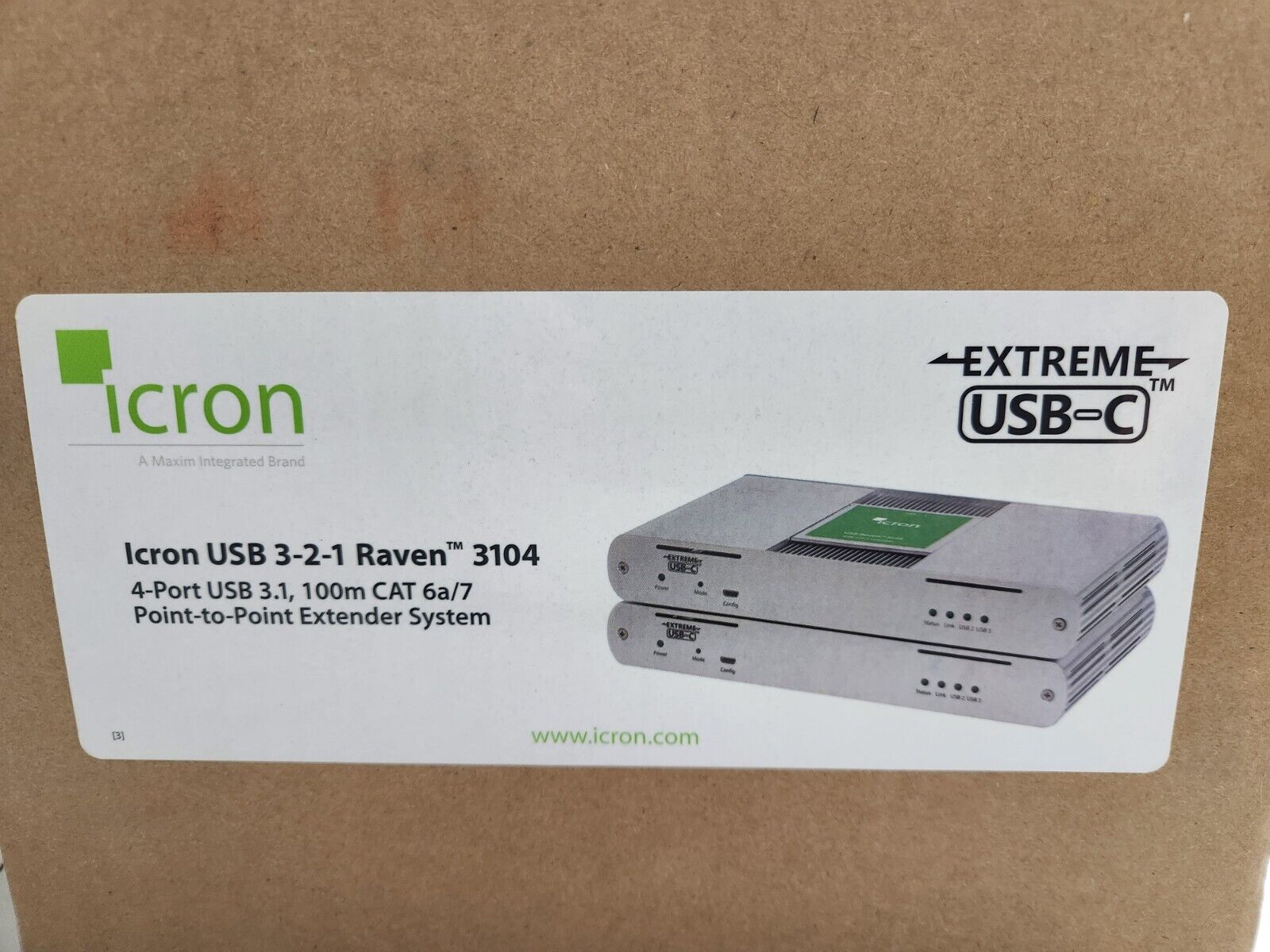 Icron USB 3-2-1 Raven 3104 4 port USB 3.1 Extender NEW – LPAV