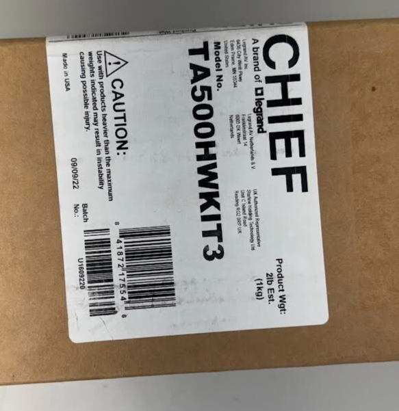 Chief - TA500HWKIT3 Ta500 Final Install Hw & Trim Kit NEW – LPAV