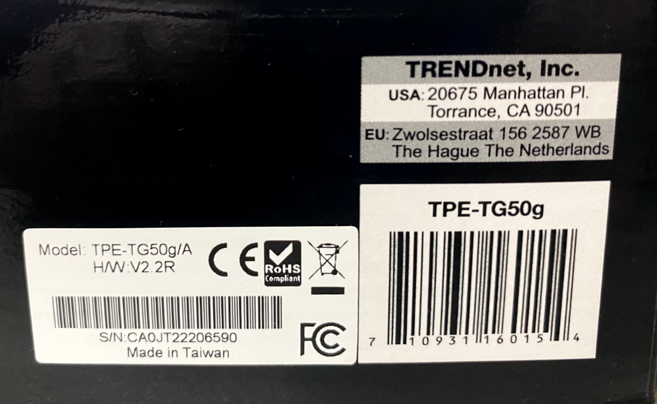 TRENDnet 5-Port Gigabit PoE+ Switch TPE-TG50g – LPAV