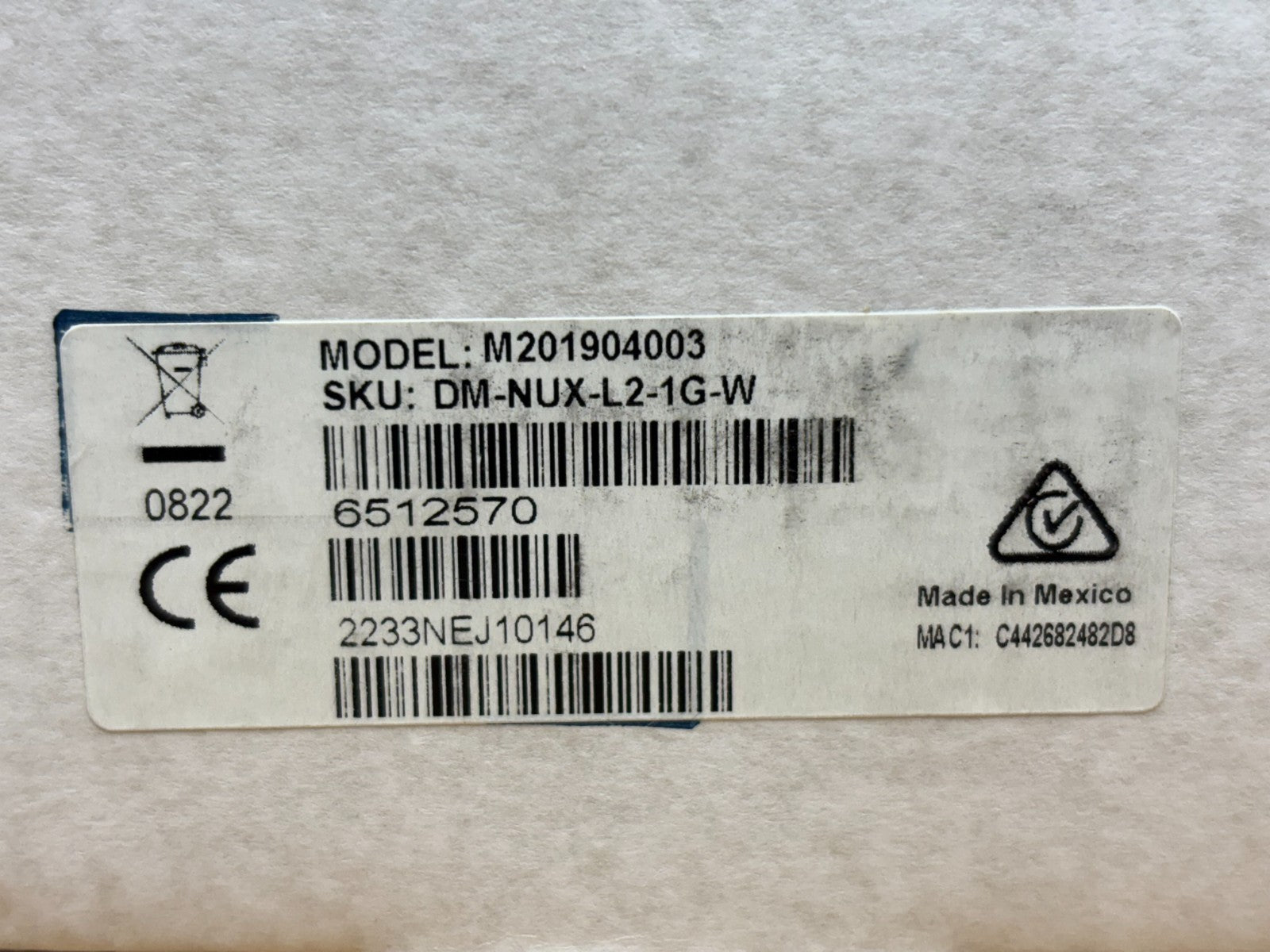 Crestron DM-NUX-L2-1G-W USB over Network Wall Plate with Routing 65125 ...