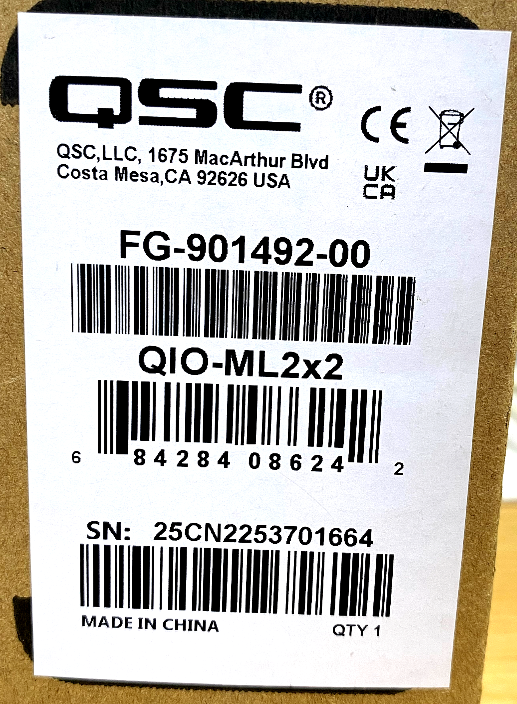 QSC QIO-ML2X2 Q-SYS Network Audio Expander ( FG-901492-00) – LPAV