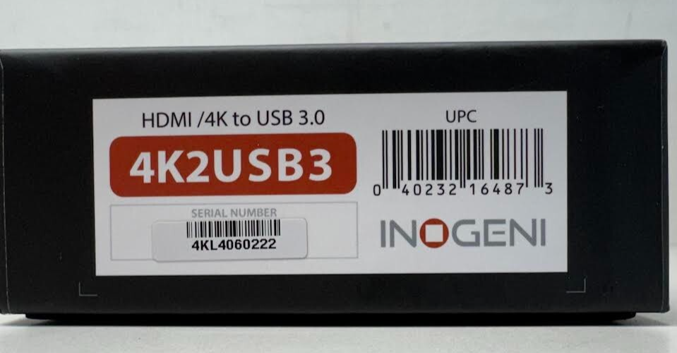 INOGENI 4K2USB3 4K HDMI to USB 3.0 Video Capture Card – LPAV