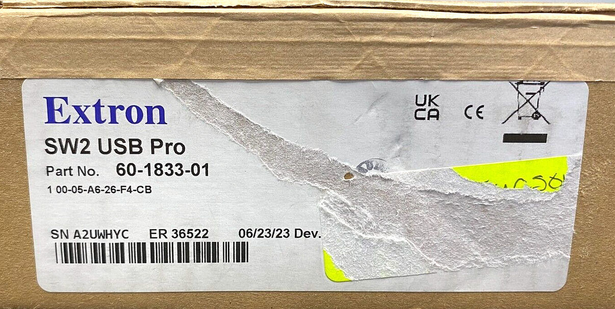 Extron SW2 USB Pro Switcher (60-1833-01) – LPAV