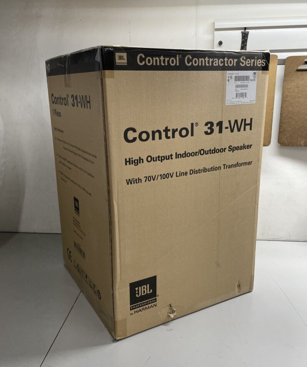 JBL Control 31-WH (White) 2-Way Indoor/Outdoor Pro Audio Monitor Louds ...