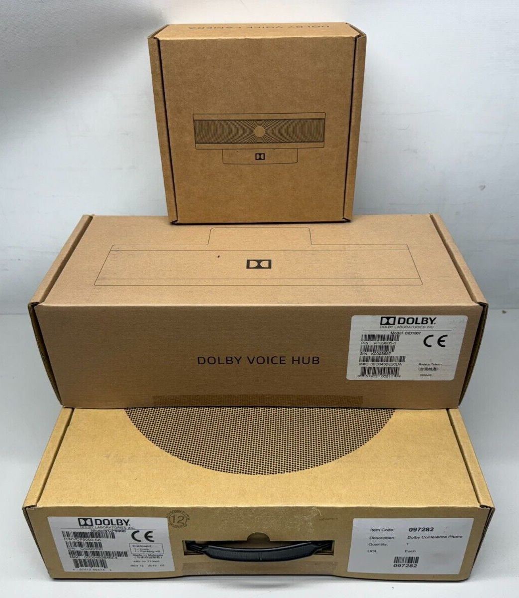 Dolby Conference System Phone VCP9000 Voice Hub CID1007 & Video Camera ...