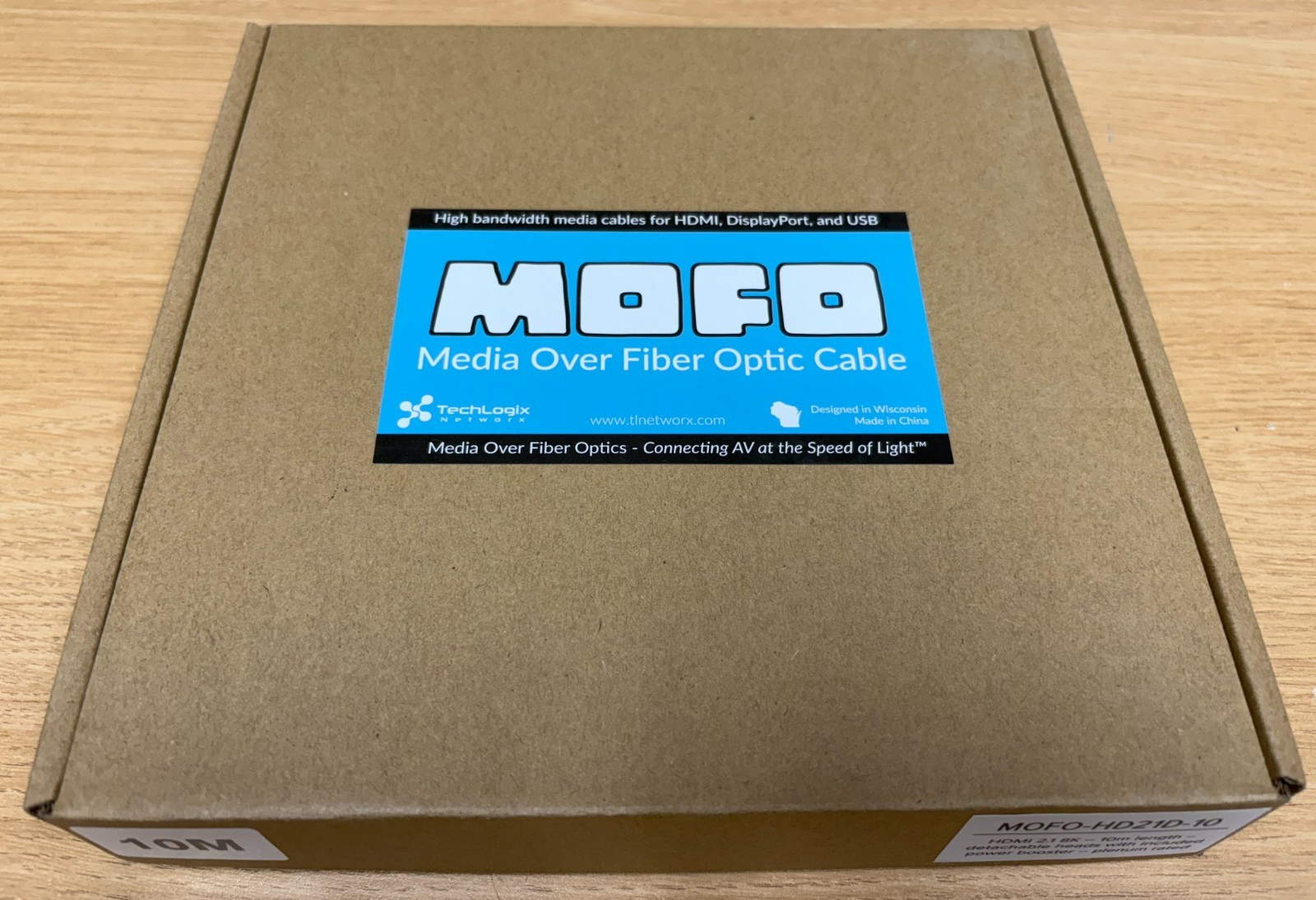 TechLogix MOFO Fiber Optic Ultra-High Speed HDMI Cable (P/N: MOFO-HD21 – LPAV