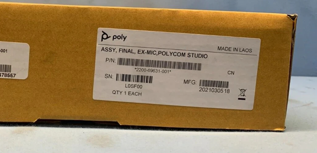 Polycom 2200-69631-001 Poly Studio Expansion Mic Array & 25' RJ11 Cabl ...