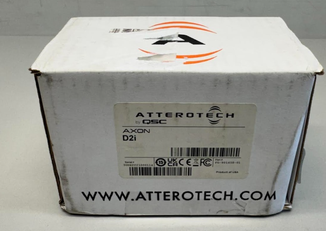 QSC Attero Tech AXON D2i Single Gang Dante/AES67 Network Audio Interfa ...