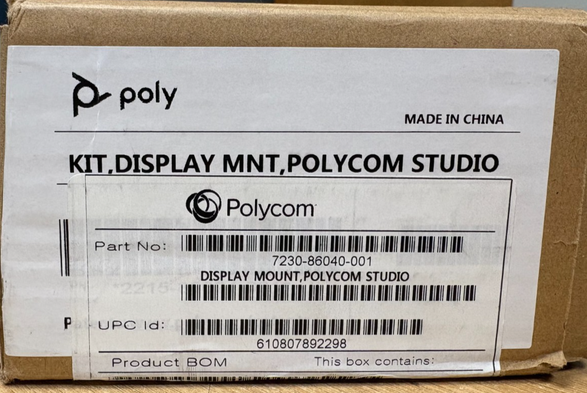 Polycom Studio Display Mounting Kit (P/N: 7230-86040-001) – LPAV