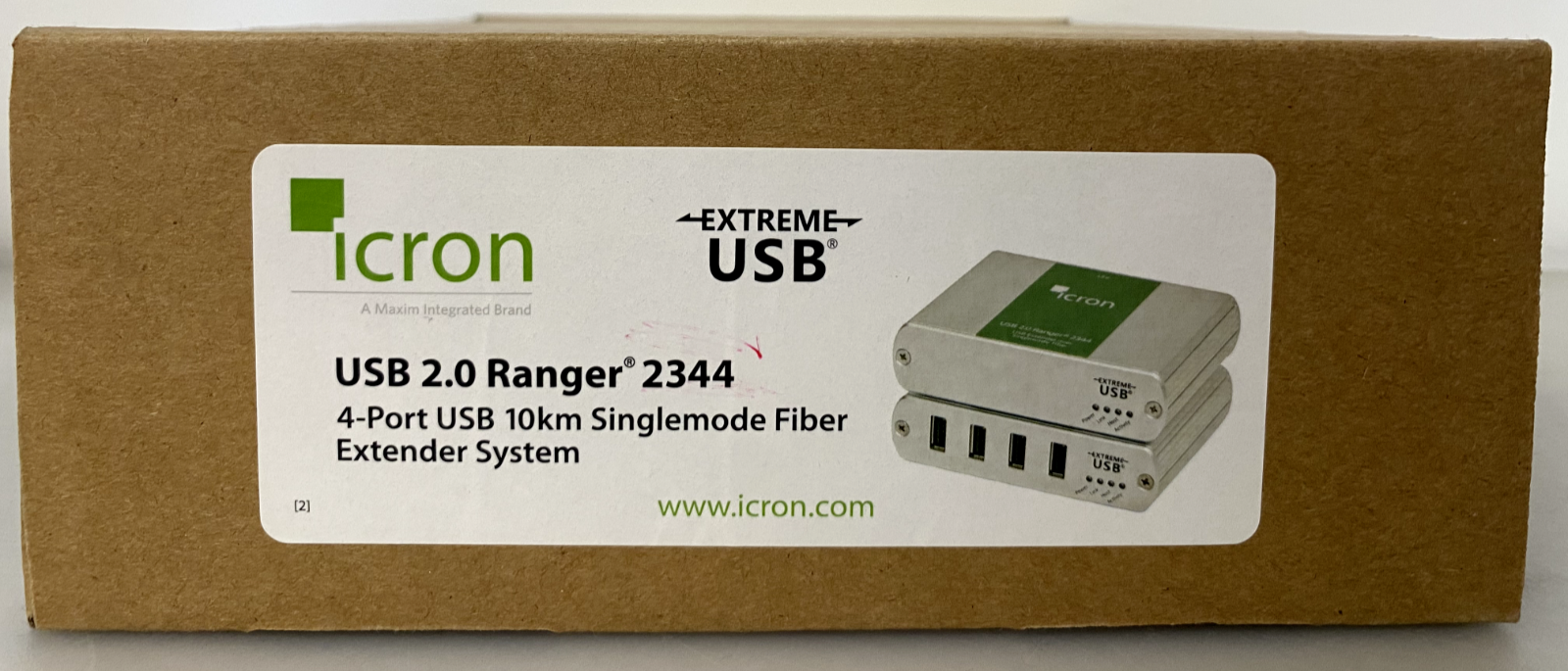 Icron USB 2.0 Ranger 2344 4-Port USB 10km Singlemode Fiber Extender Sy ...