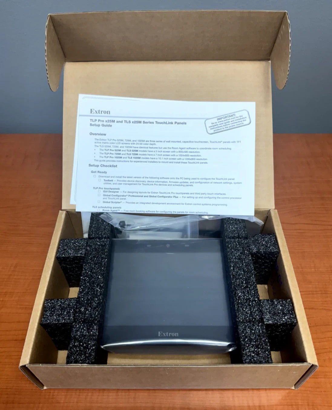 Extron TLP Pro 725M Black 7" Wall Mount TouchLink Pro Touchpanel 60-15 ...
