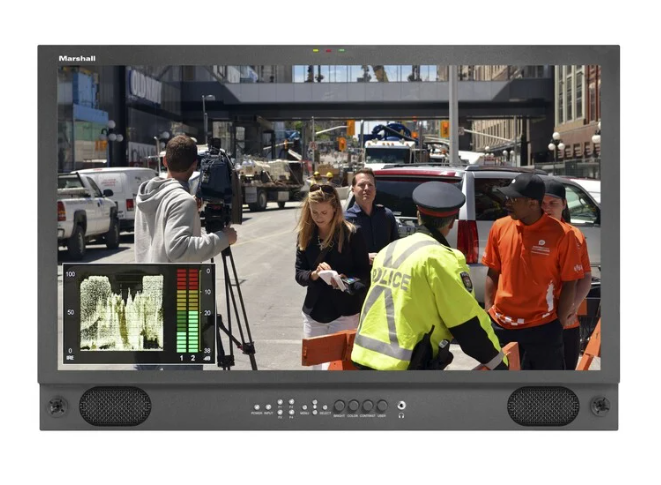 Marshall V-MD241 24" HD 1080 Desktop Monitor w/ Modular Inputs & Netwo ...