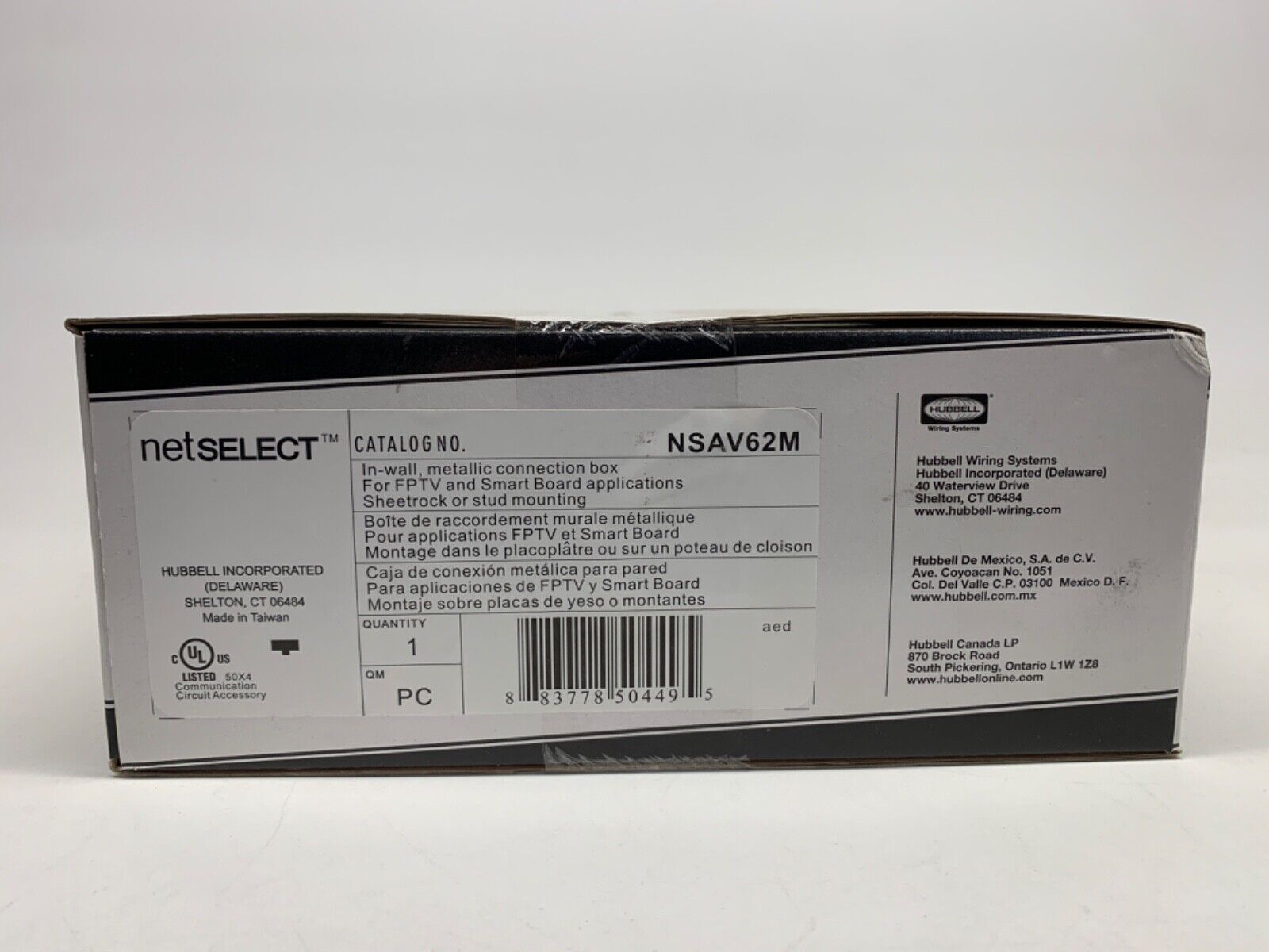 Hubbell netSELECT NSAV62M / Flat Panel TV Connection Enclosure 2 Gang ...