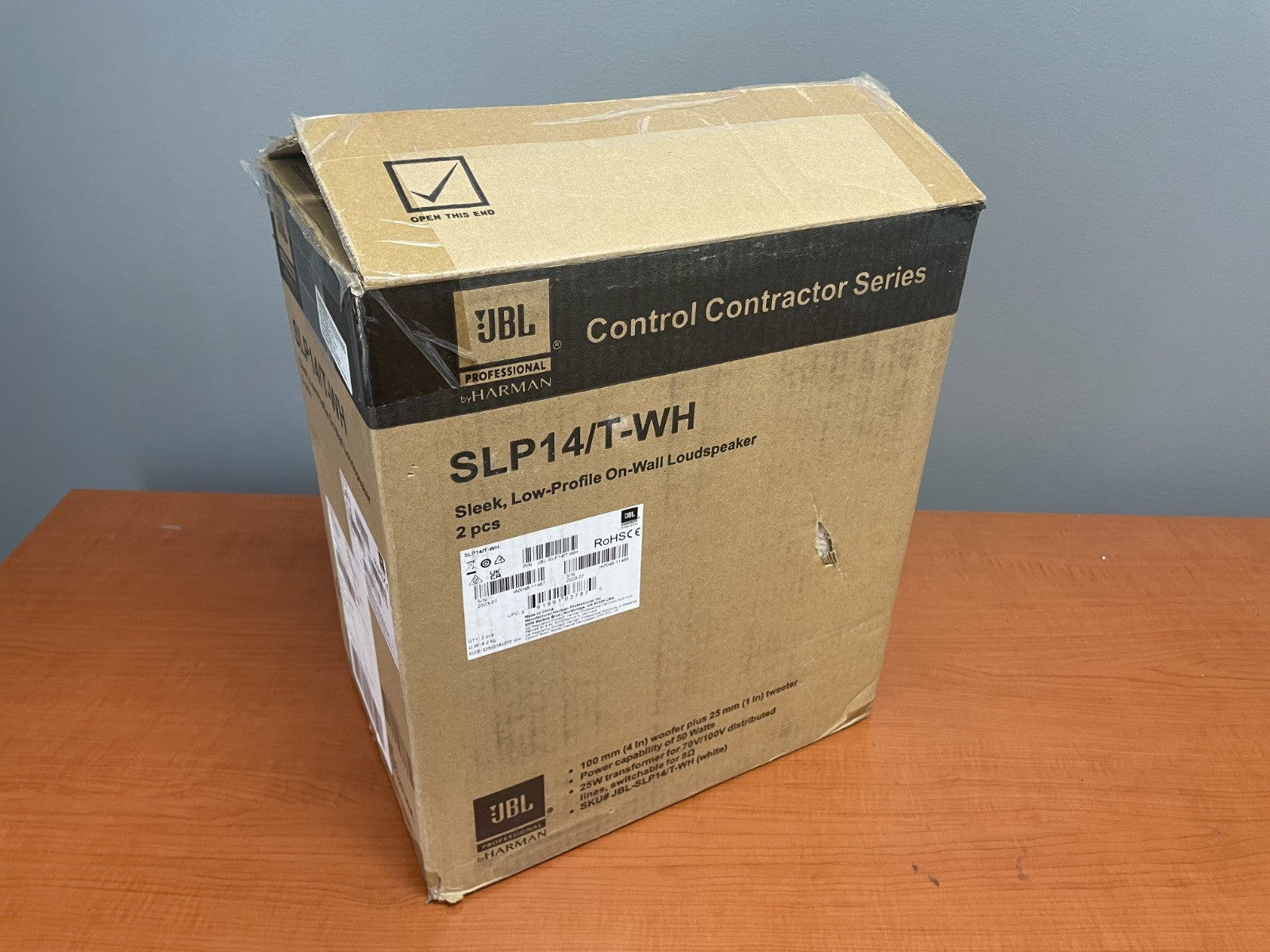 JBL SLP 14/T-WH Sleek Low Profile Wall Speaker 70v White (Pair) – LPAV
