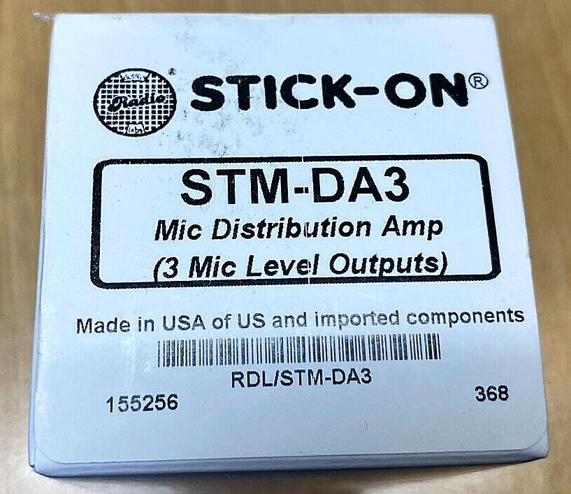 RDL STM-DA3 1x3 Microphone Level Distribution Amplifier – LPAV