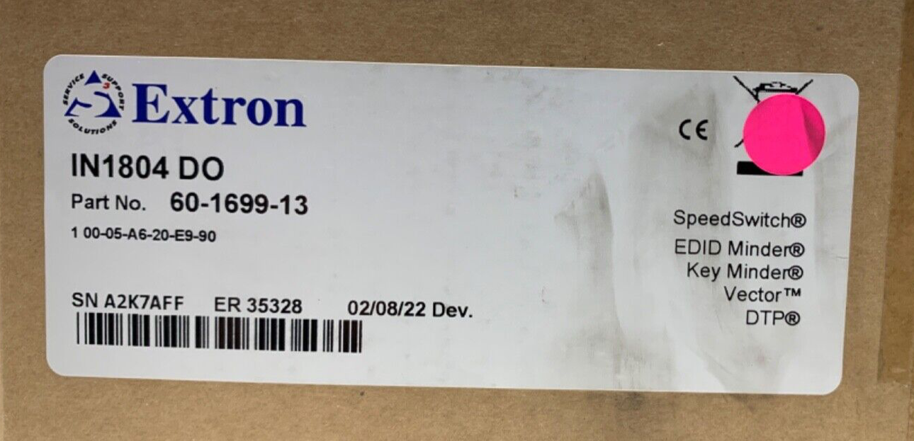 Extron IN1804 DO Scaler Presentation Switcher (60-1699-13) – LPAV