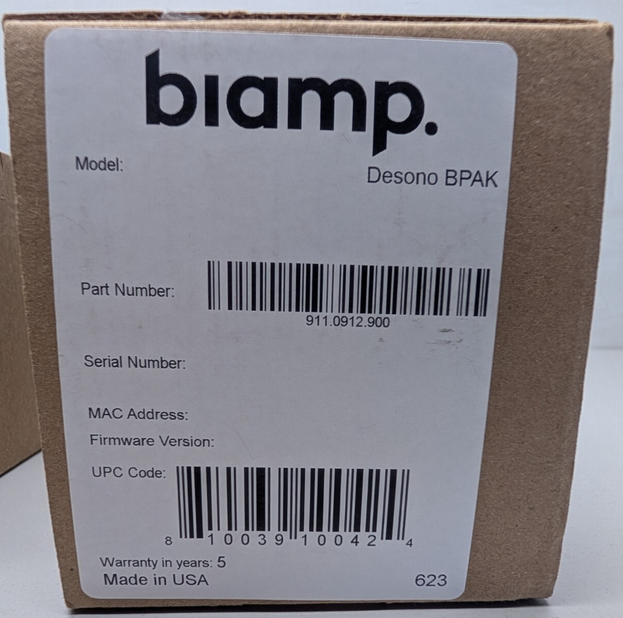 Biamp BPAK 911.0912.900 Back Pack Adapter Kit LOT OF 2 – LPAV