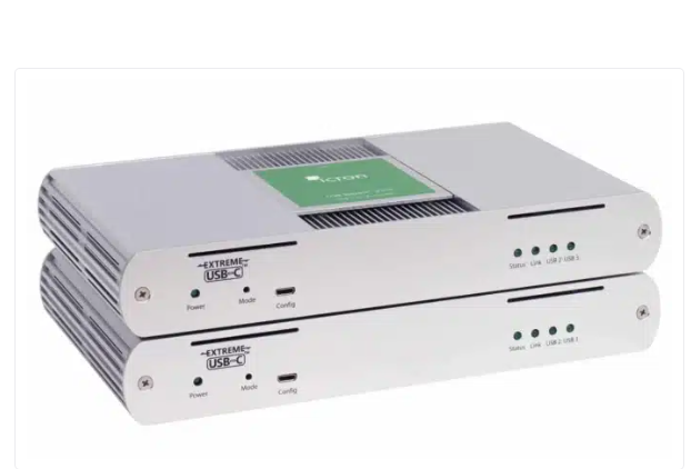 Icron USB 3-2-1 Raven 3104 4-Port USB-C 3.1 100m CAT 6a/7 Extender Sys ...