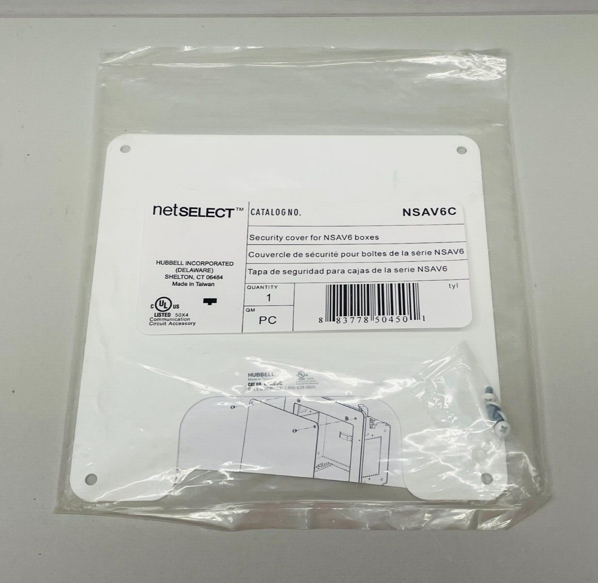 Hubbell NSAV6C FPTV Enclosure, Screw On Cover, White – LPAV