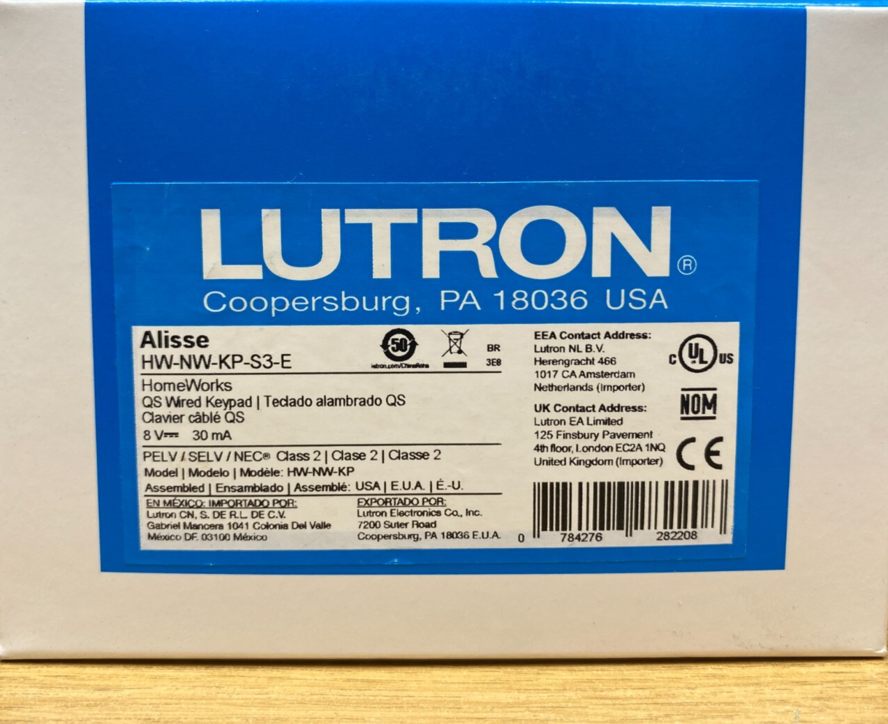 Lutron Alisse HW-NW-KP-S2-E HomeWorks QS Wired Keypad – LPAV