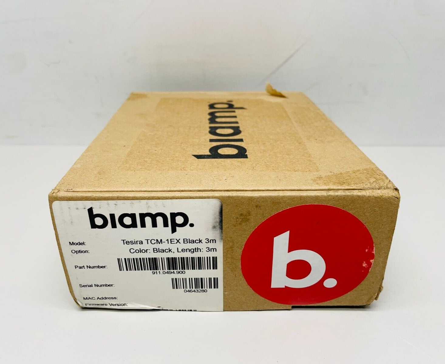 Biamp Tesira TCM-1EX 3m Beamtracking Ceiling Microphone, Black 911.049 ...