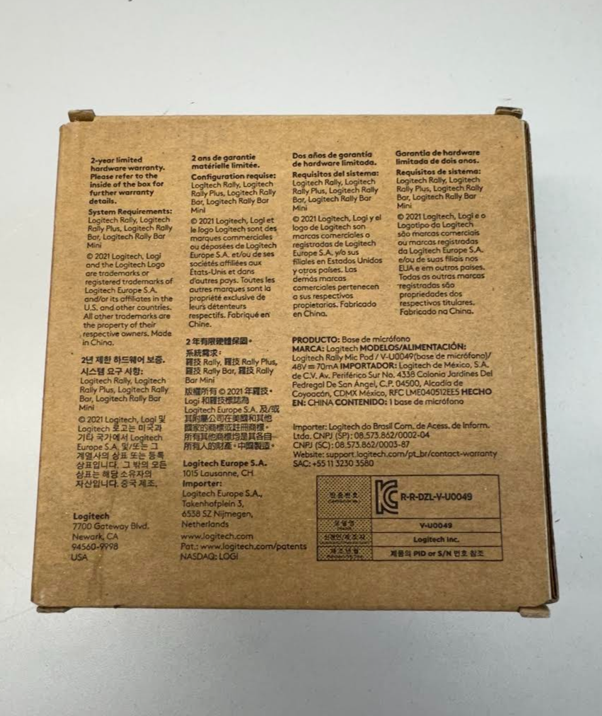 Logitech Rally V-U0049 Mic Pod Modular Microphone with RightSound – LPAV