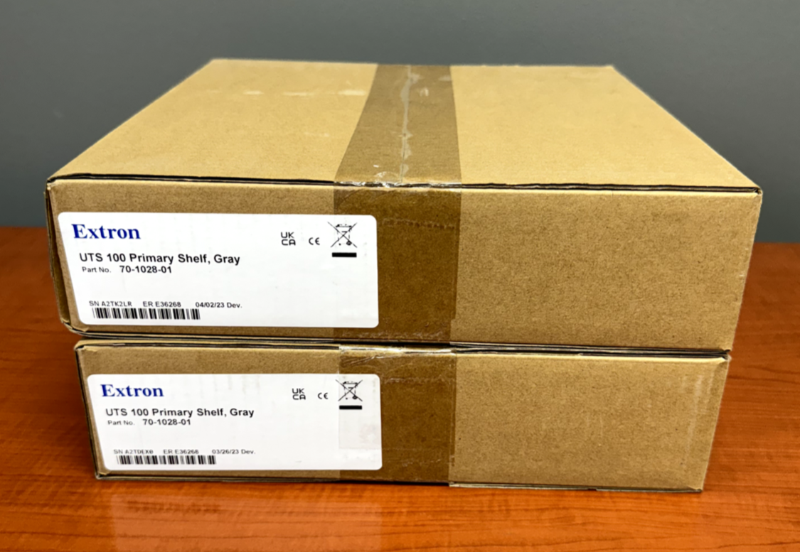 Extron UTS 100 Primary Shelf, Gray 70-1028-01 Lot of 2 Under Table She ...