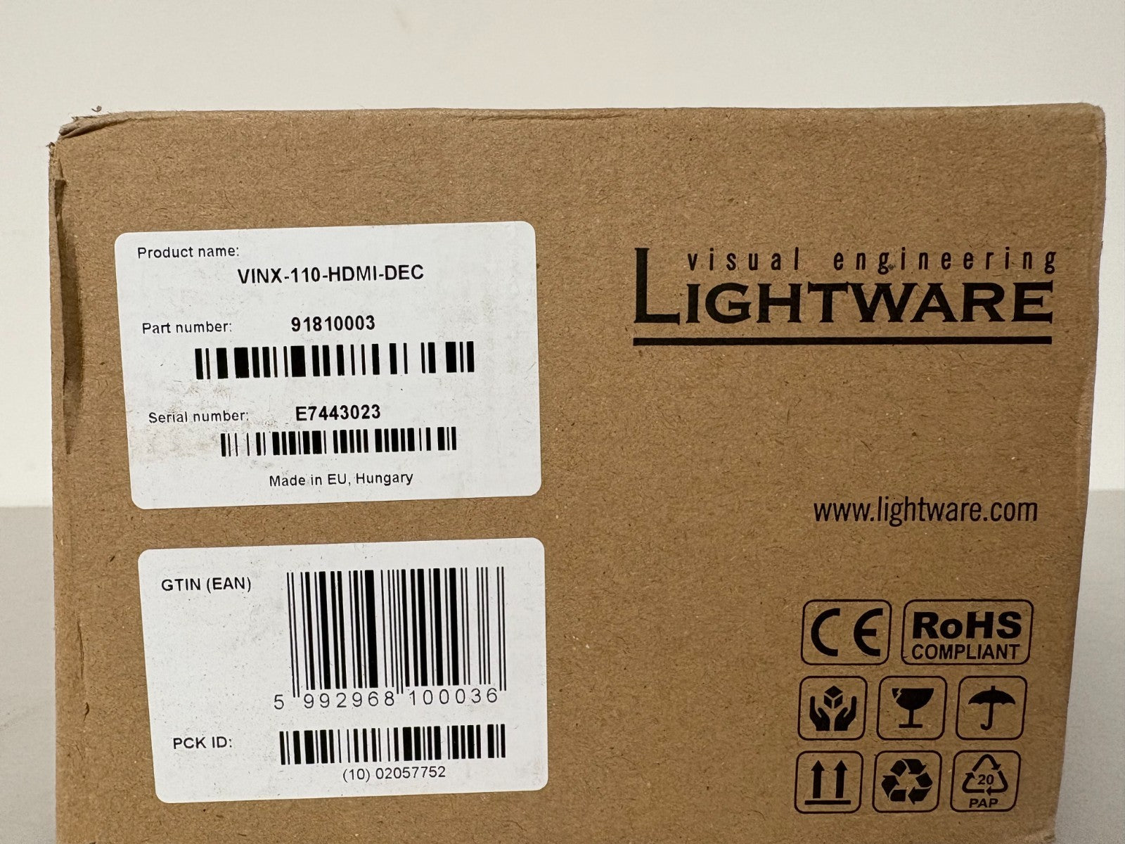 Lightware VINX-110-HDMI-DEC / AV Over IP Scaling Multimedia Extender ...