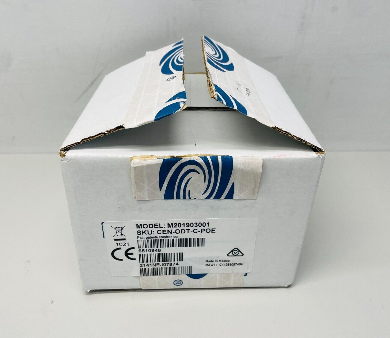 Crestron CEN-ODT-C-POE Dual-Technology Occupancy Sensor, PoE 2,000 Sq ...